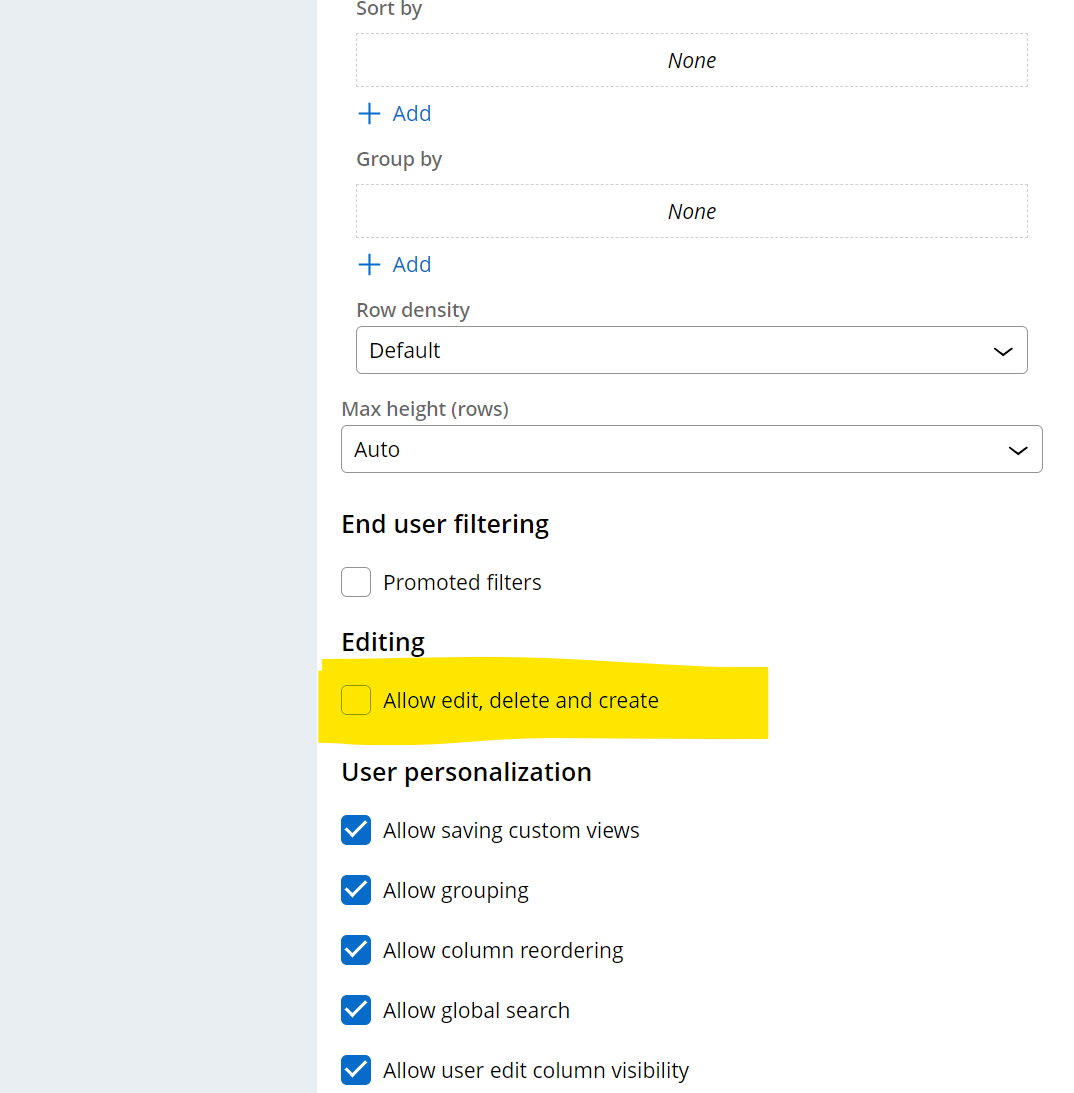 How To Perform Editdelete Actions In Table In Constellation Support Center 5549